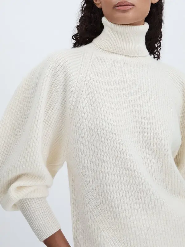 MADELEINE THOMPSON Wool Cashmere Roll Neck Jumper