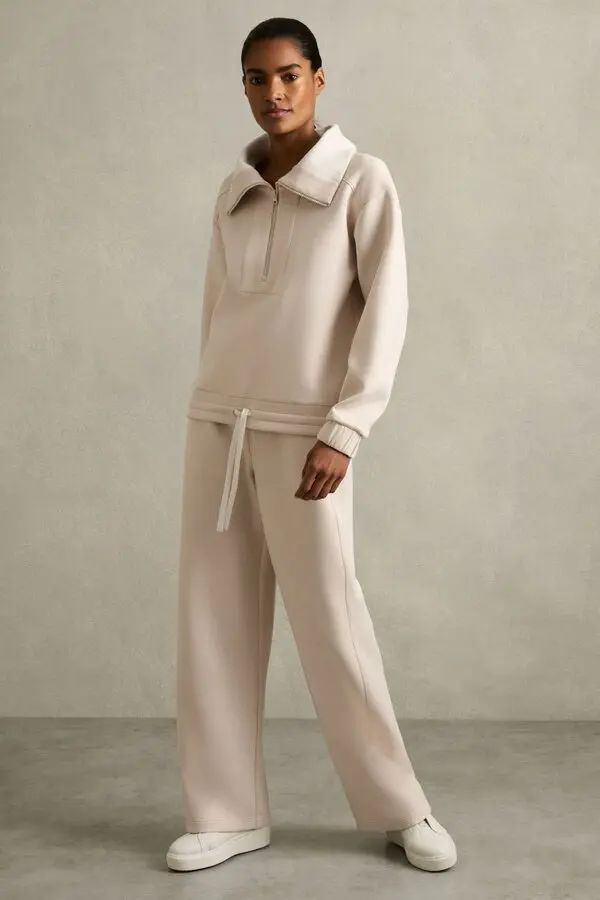 REISS Laney Interlock Wide-leg Drawstring Joggers