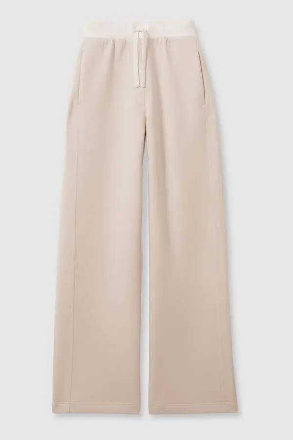 REISS Laney Interlock Wide-leg Drawstring Joggers