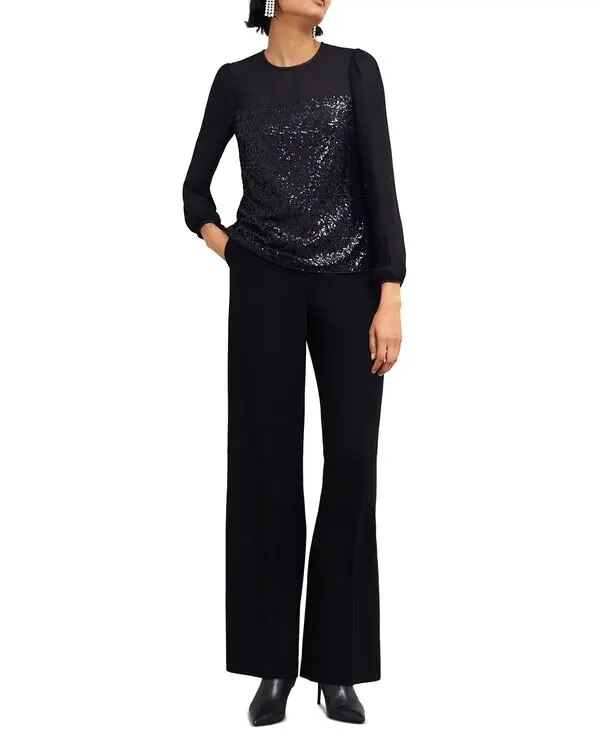 HOBBS LONDON Zariah Sequin Top - Black