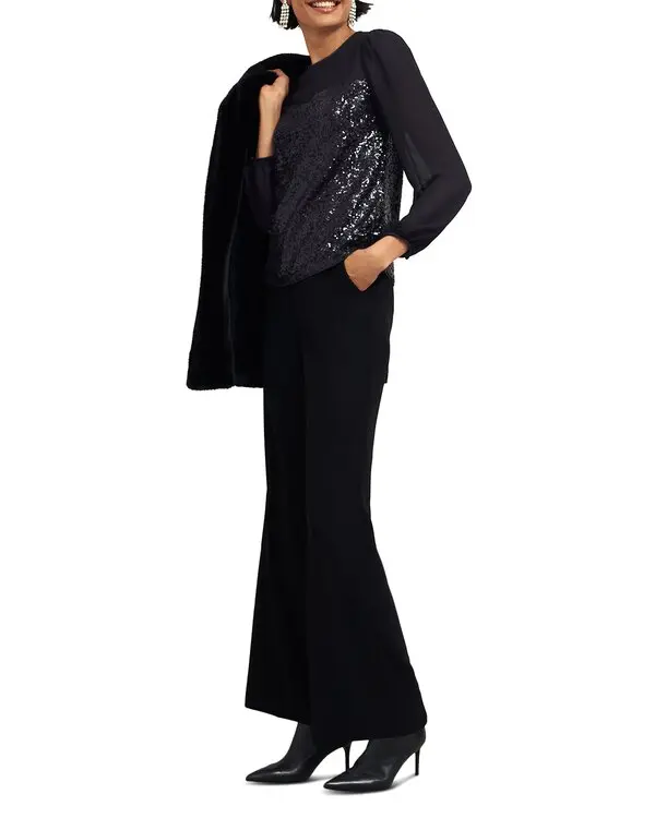 HOBBS LONDON Zariah Sequin Top - Black