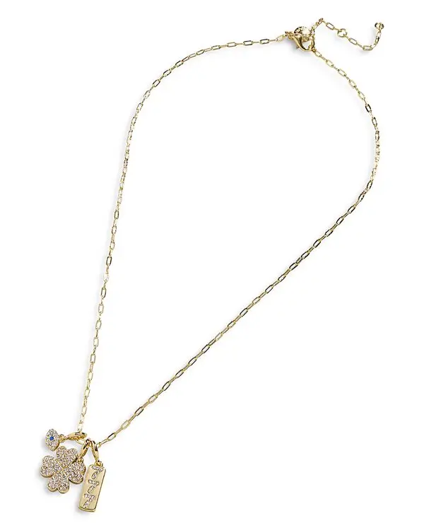 Baublebar Crystal & Cluster Pendant Necklace - Clover