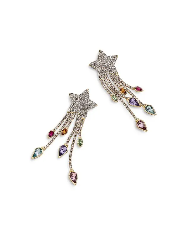 Baublebar Light Fest Crystal Shooting Star Statement Earrings In Gold Tone - Multi