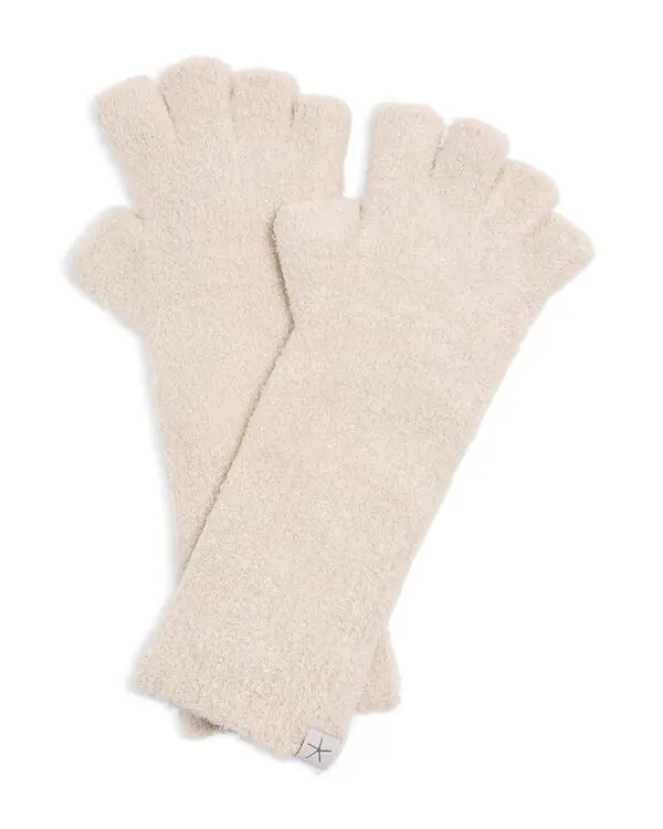 Barefoot Dreams Cozychic Lite Fingerless Gloves - Stone