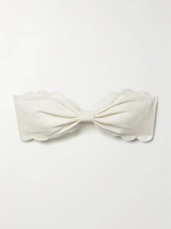 Marysia Antibes Recycled-seersucker Bikini Top - Neutrals