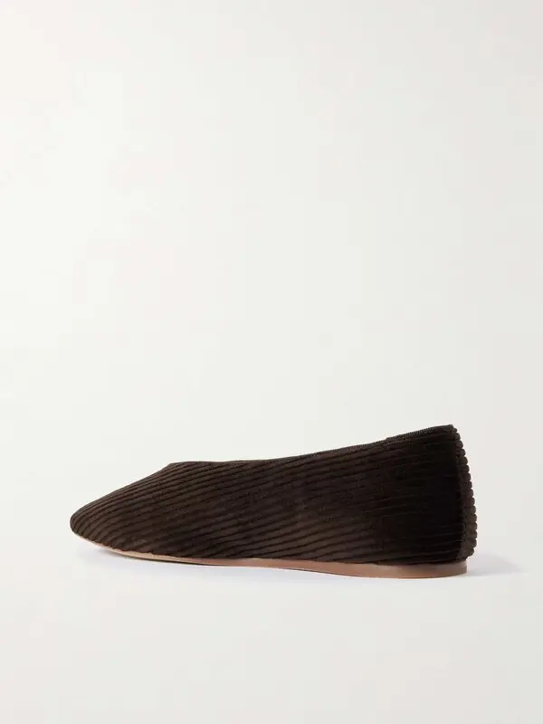 Le Monde Beryl Regency Corduroy Ballet Flats - Brown