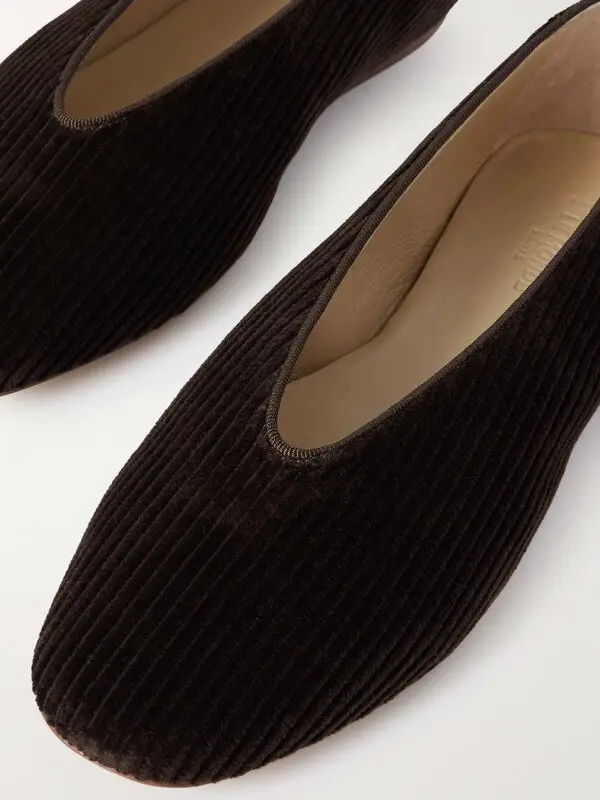 Le Monde Beryl Regency Corduroy Ballet Flats - Brown