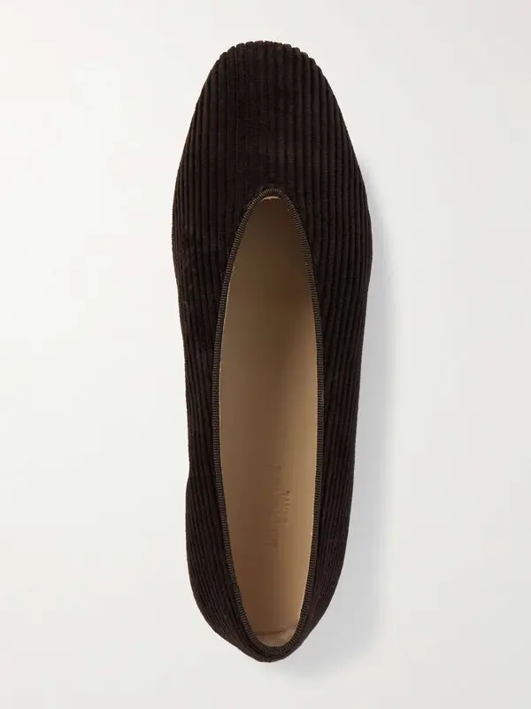 Le Monde Beryl Regency Corduroy Ballet Flats - Brown