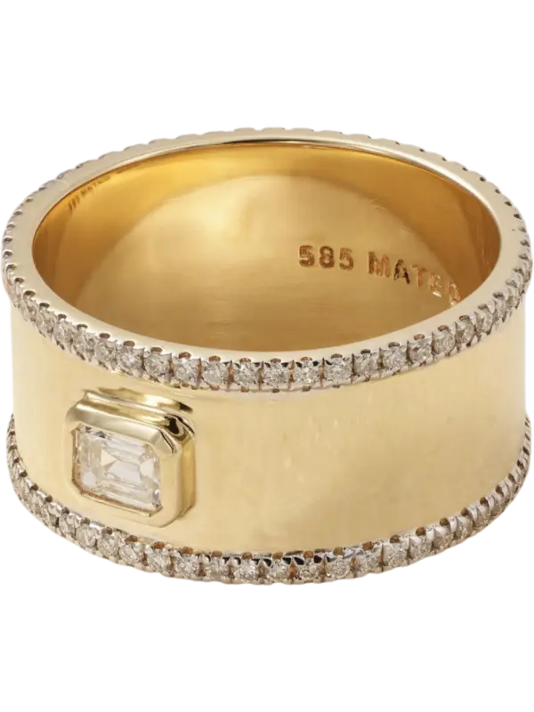 Mateo Edge Cigar 14-karat Diamond Ring - Gold