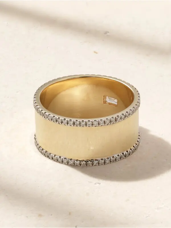 Mateo Edge Cigar 14-karat Diamond Ring