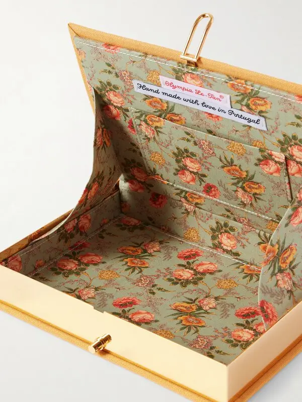 OLYMPIA LE-TAN - Olympia Le-Tan The Kiss Klimt Embroidered Appliquéd Canvas Clutch