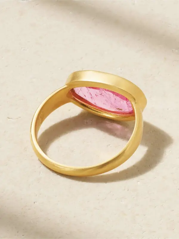 PIPPA SMALL 18-karat Gold Tourmaline Ring - Pastel Pink