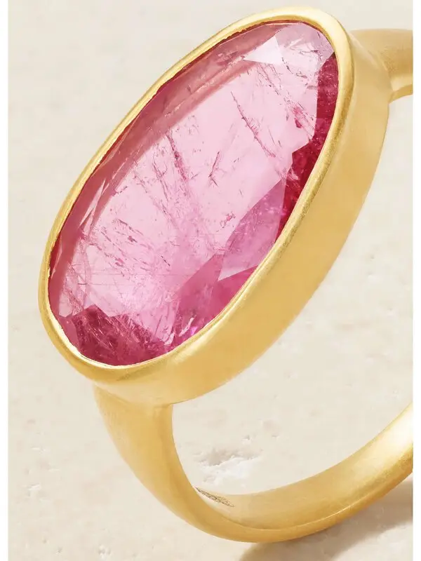 PIPPA SMALL 18-karat Gold Tourmaline Ring - Pastel Pink