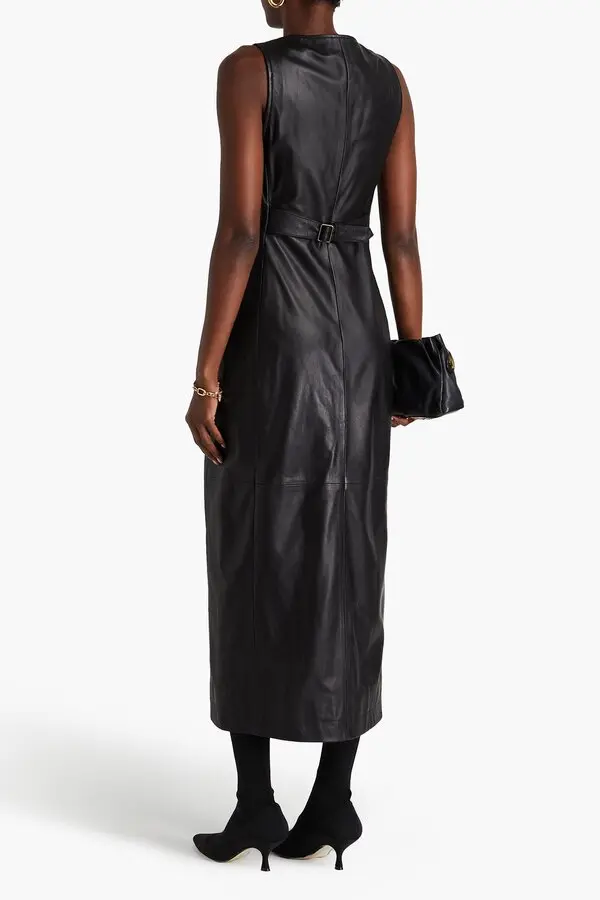 Leather Midi Dress
