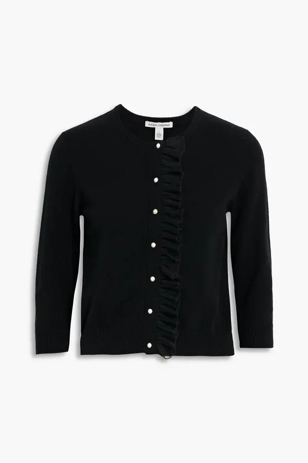 Autumn Cashmere Ruffled Cashmere Cardigan