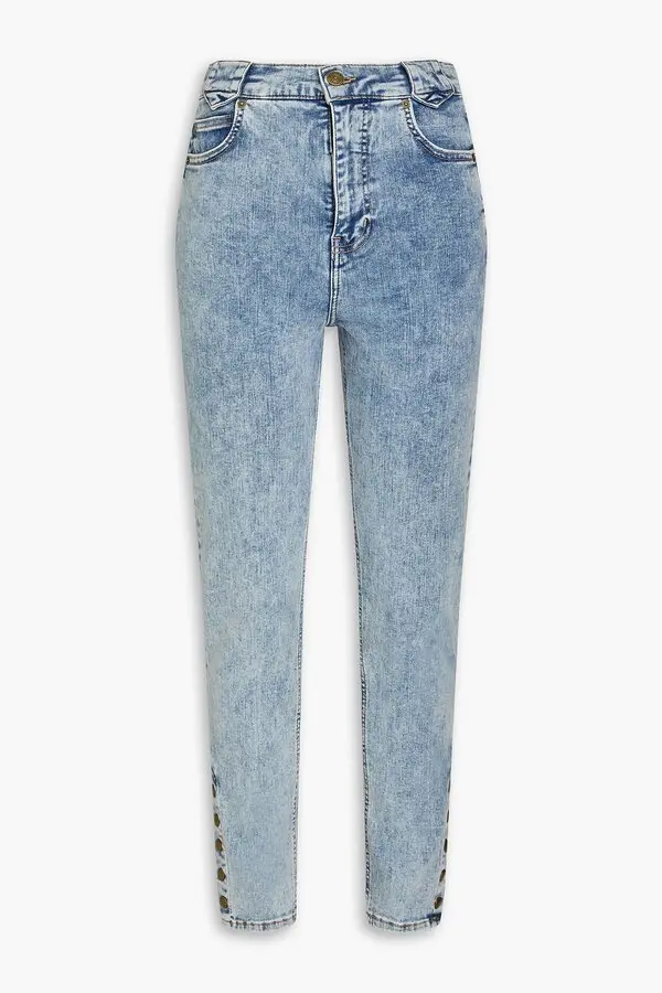 FRAME Cropped High-rise Skinny Jeans