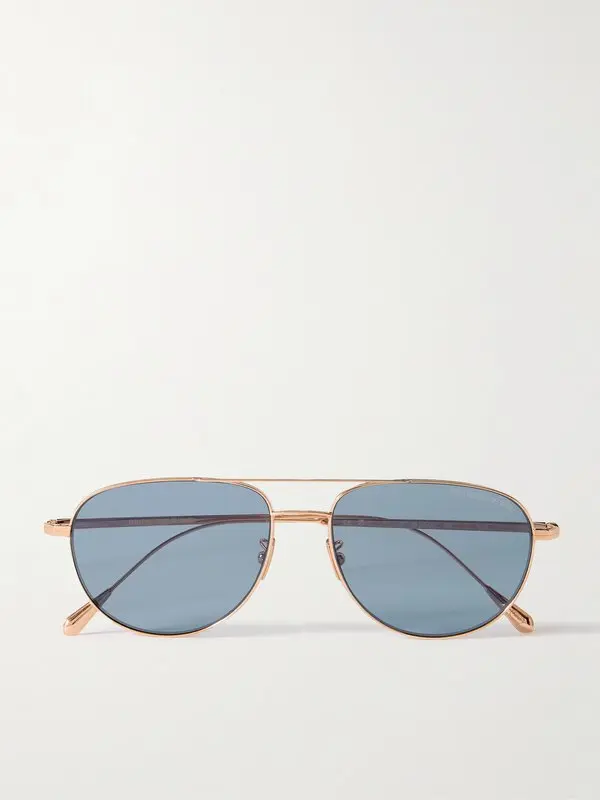 CUTLER AND GROSS 0002 Aviator-style Sunglasses - Gold
