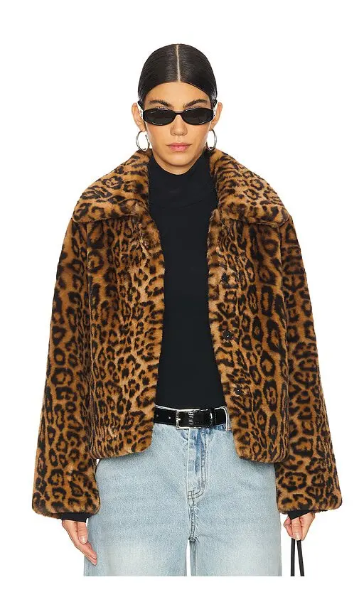 Apparis Elis Short Coat - Leopard