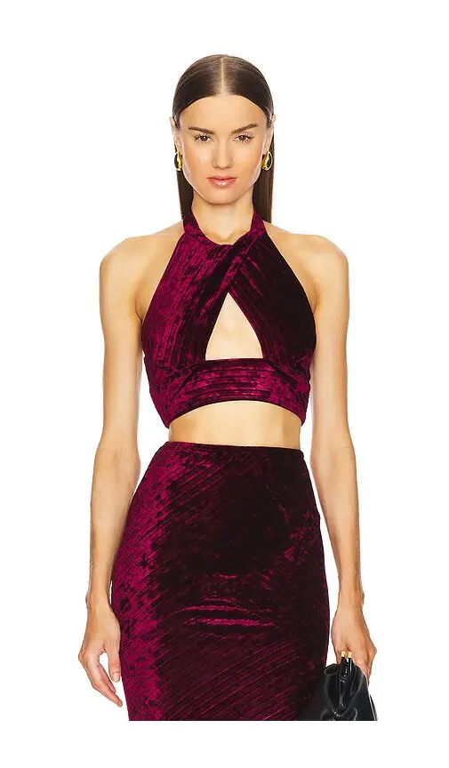 MICHAEL COSTELLO X Spencer Top - Oxblood Red