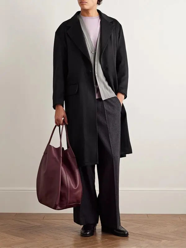 STOFFA Double-faced Brushed-cashmere Coat