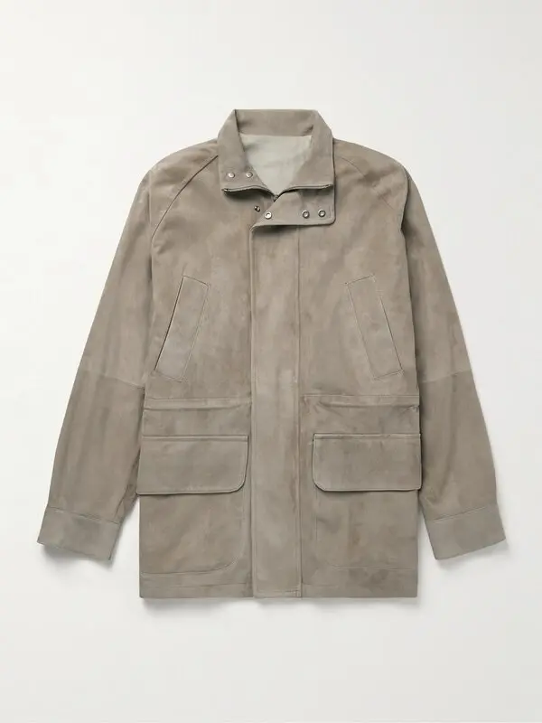 STOFFA Traveller Suede Jacket - Neutrals