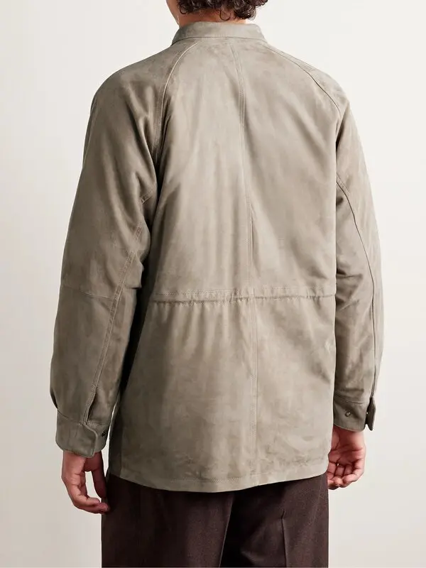 STOFFA Traveller Suede Jacket - Neutrals