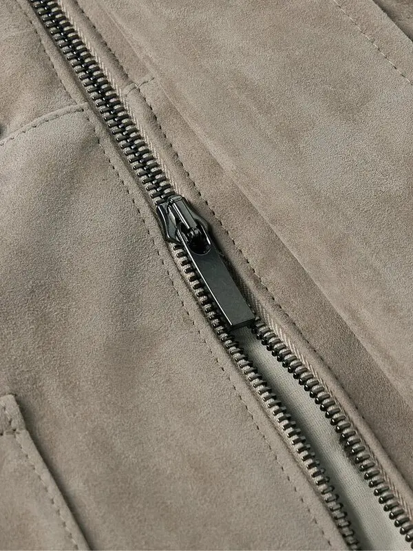 STOFFA Traveller Suede Jacket - Neutrals