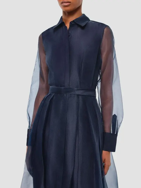 Simkhai Montgomery Organza Button-front Gown - Midnight