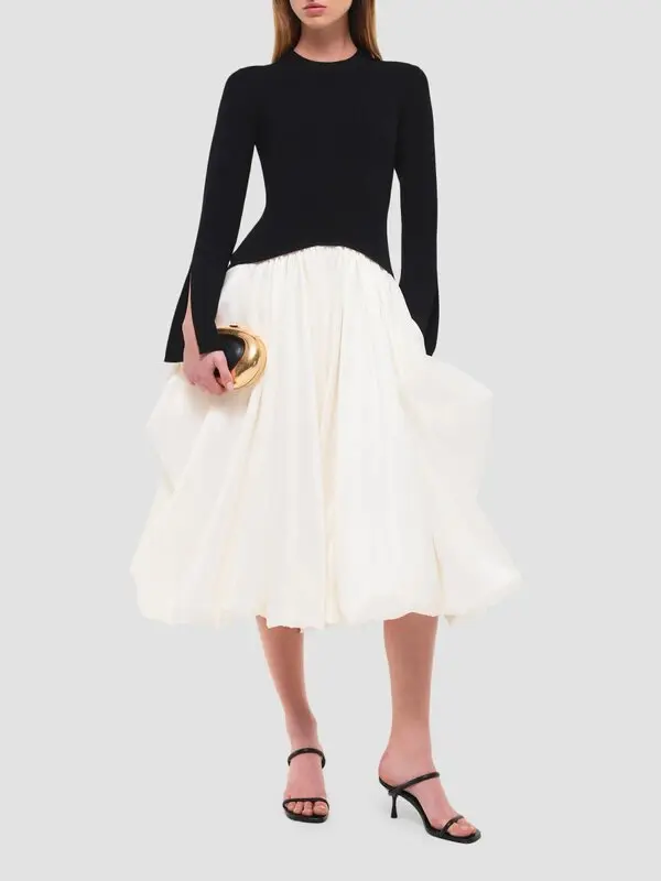 Simkhai Kenlie Colorblocked Fit & Flare Midi-dress
