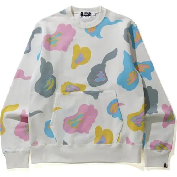A BATHING APE Camo Crewneck Sweatshirt