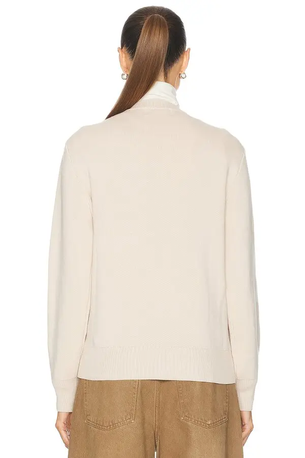 Museum Of Peace & Quiet Serif Jacquard Sweater In Bone - 55% Off