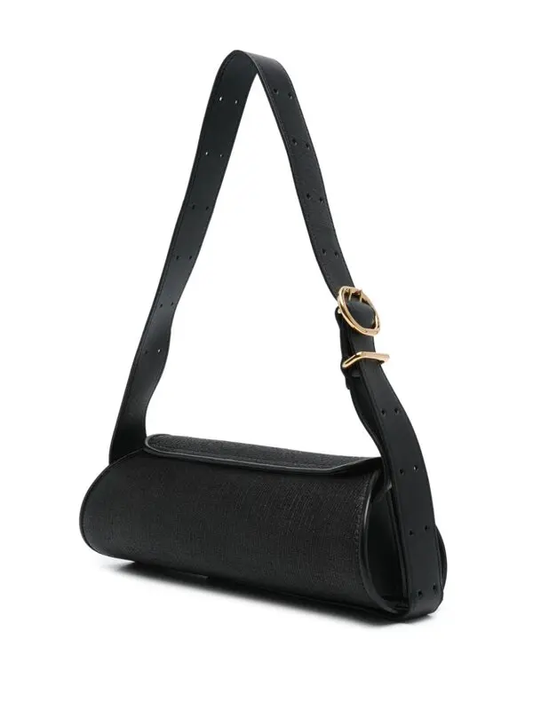 JIL SANDER Small Cannolo Shoulder Bag - Black