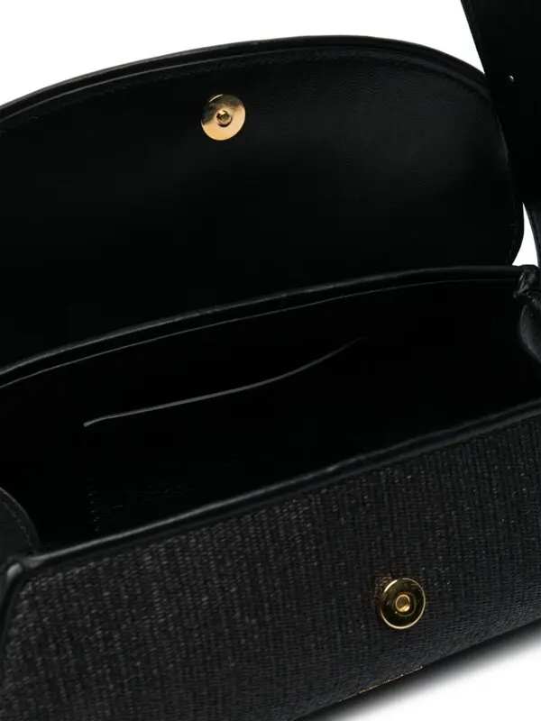 JIL SANDER Small Cannolo Shoulder Bag - Black