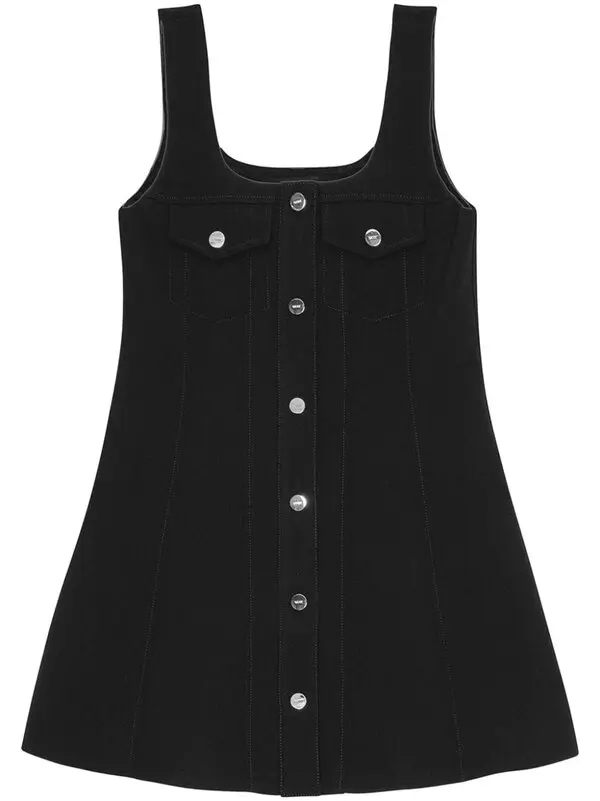 GANNI Press-stud Fastening Mini Dress
