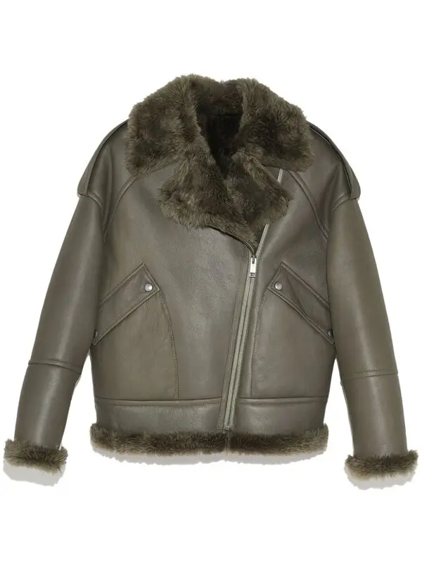 YVES SALOMON Shearling-lining Biker Jacket