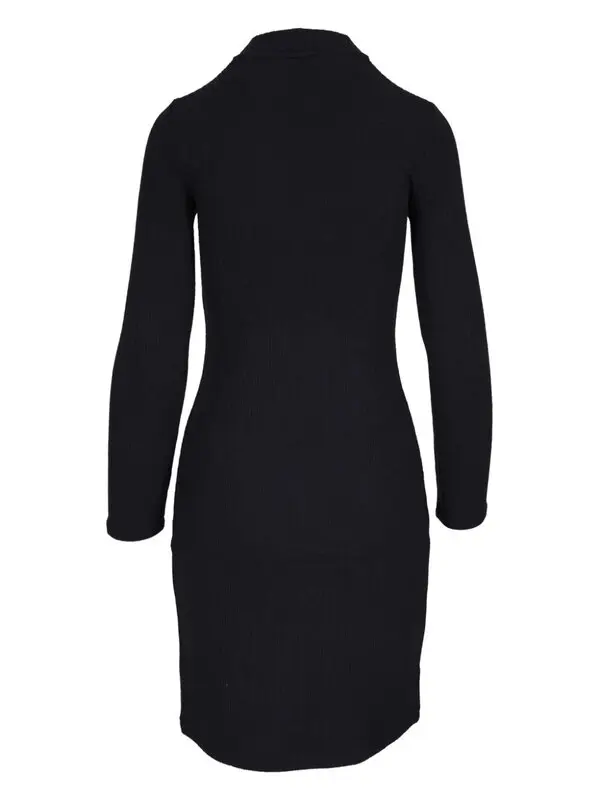 ribbed knit dress - black | M