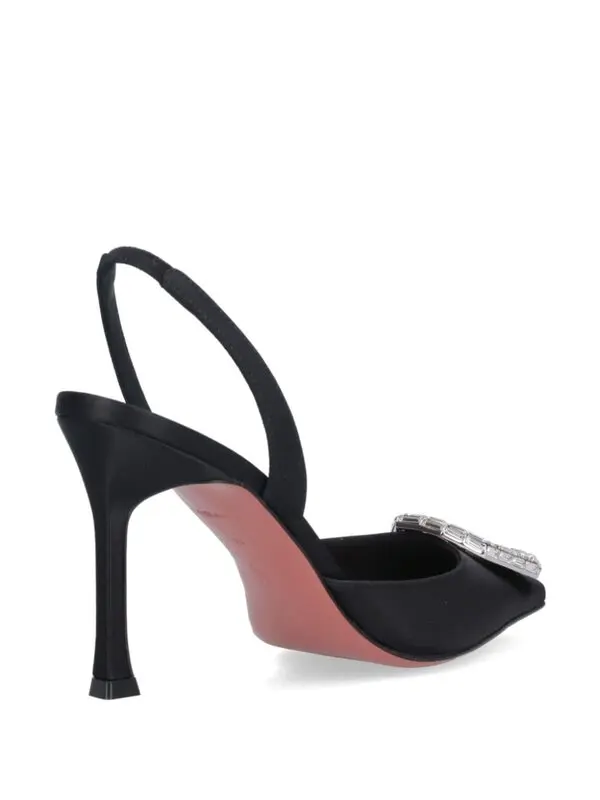 Amina Muaddi 105mm Camelia Pumps