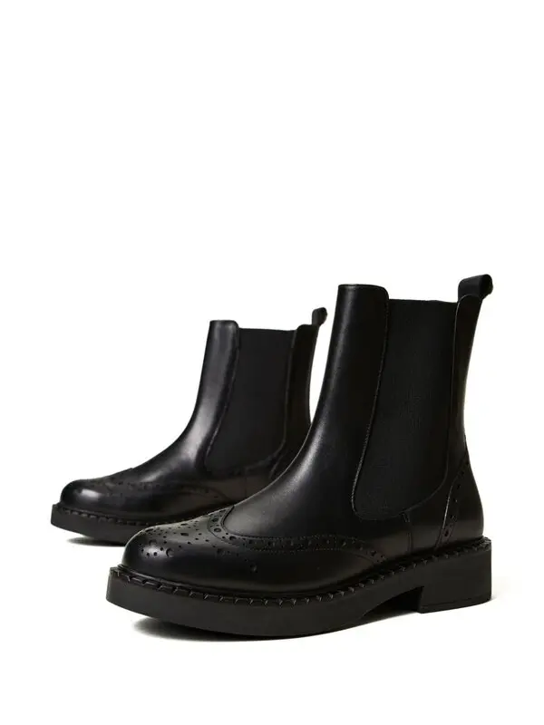 TWINSET 40mm Leather Chelsea Boots