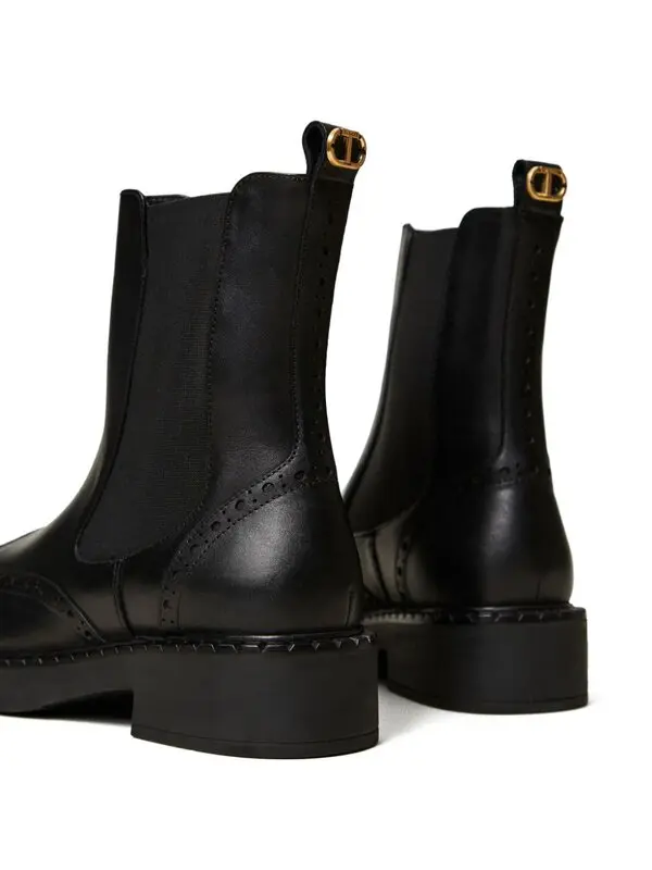 TWINSET 40mm Leather Chelsea Boots
