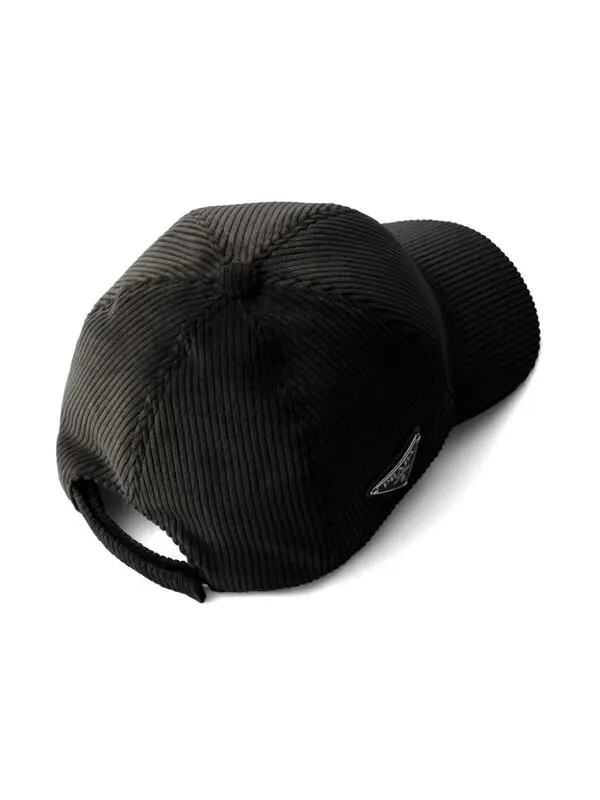 Prada Corduroy Baseball Cap - Black