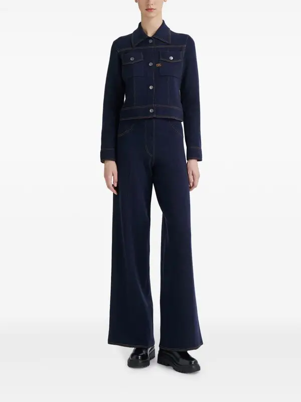 Ports 1961 Knitted Flared Trousers
