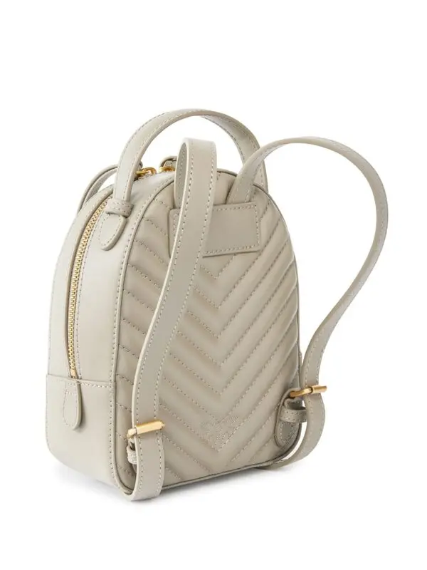 Pinko Love Click Matelassé Backpack - Neutrals
