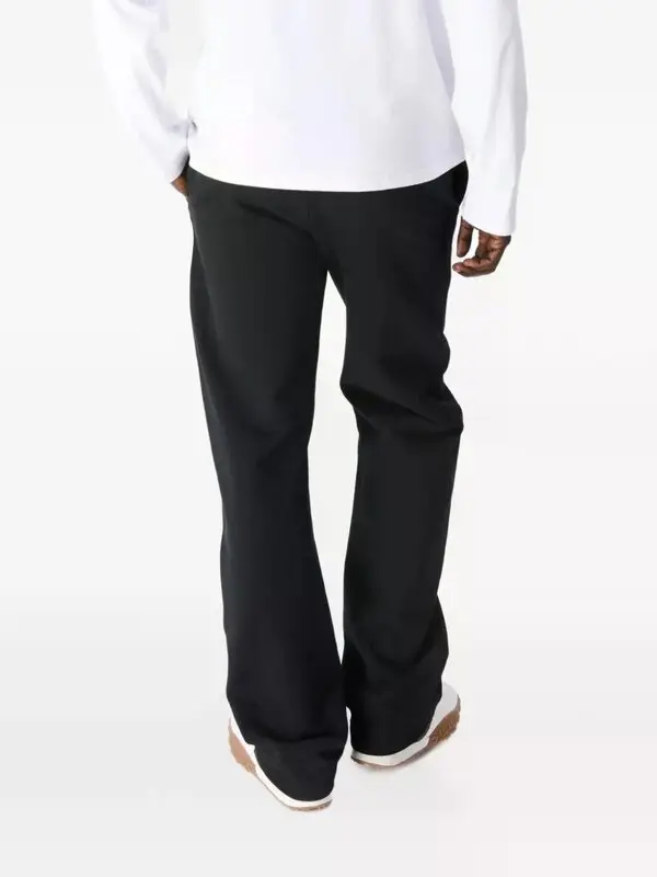 MARINE SERRE Embroidered Fleece Track Pants - Black