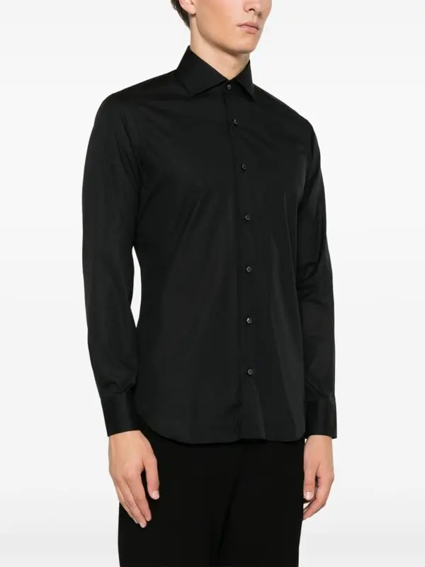 BARBA NAPOLI Poplin Shirt - Black