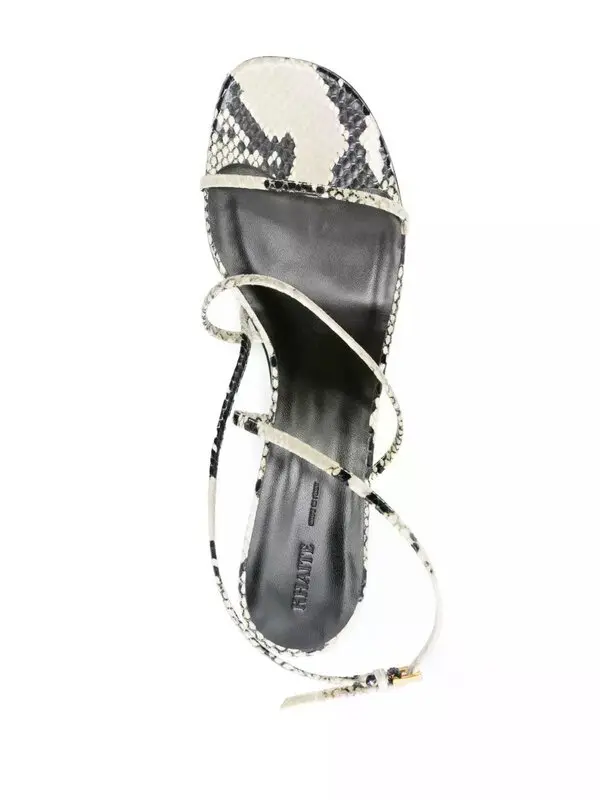 Khaite 35mm Snakeskin-print Sandals - Neutrals