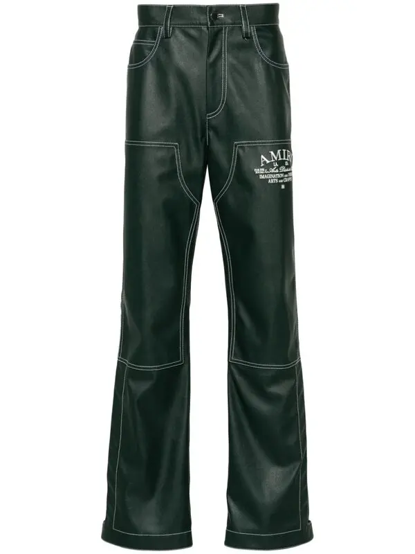 Amiri Logo-embroidered Straight Trousers