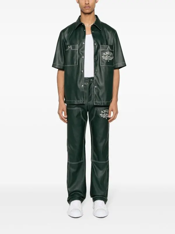 Amiri Logo-embroidered Straight Trousers