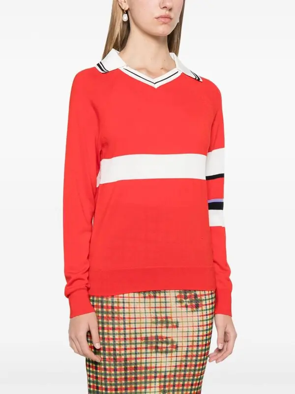WALES BONNER Calm Polo Shirt - Red