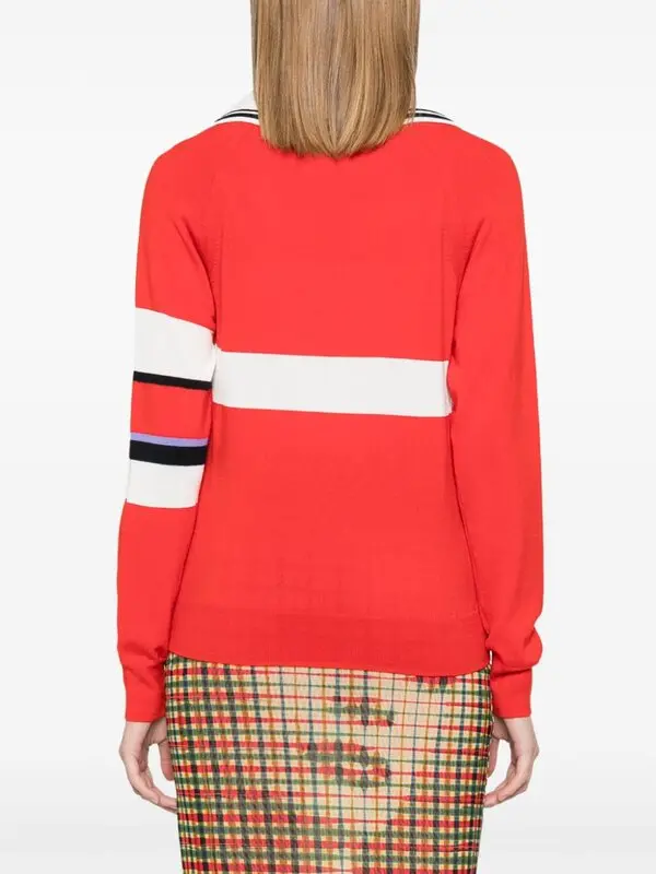 WALES BONNER Calm Polo Shirt - Red