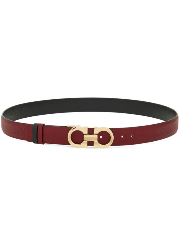 FERRAGAMO Reversible Gancini-buckle Belt - Red